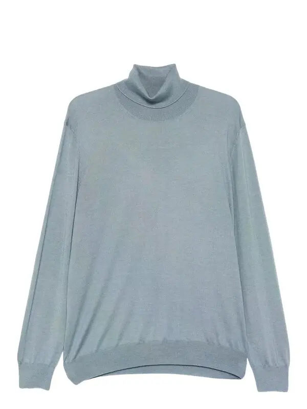GRAN SASSO Turtleneck Top - Blue
