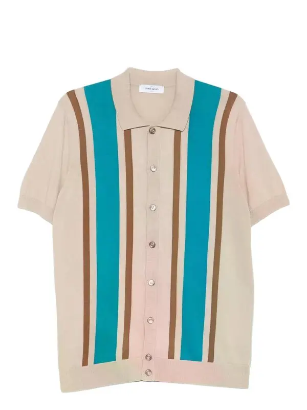 GRAN SASSO Stripe Shirt - Neutrals
