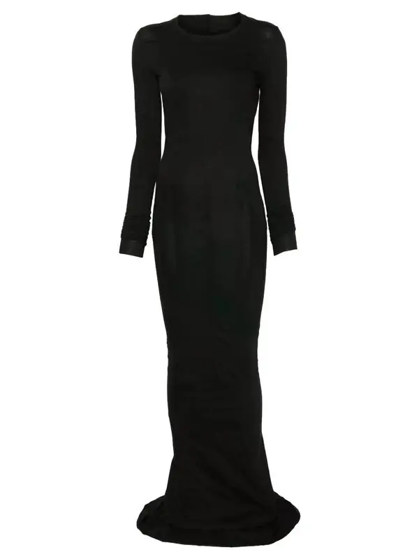 Rick Owens Long-sleeve Maxi Dress - Black