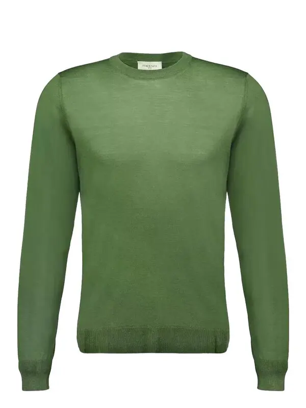 PIACENZA CASHMERE 1733 Wool Crew Neck Sweater - Green
