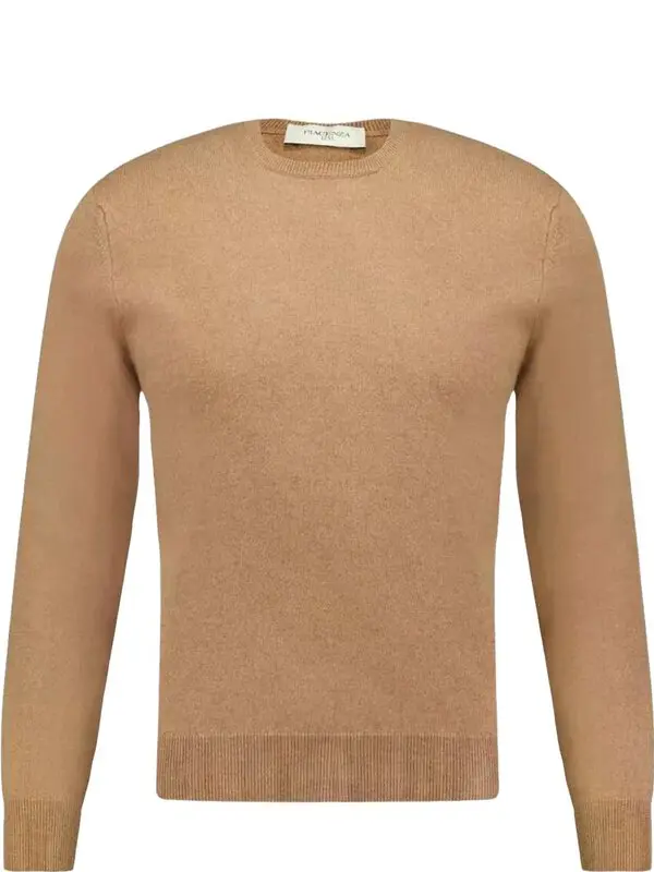 PIACENZA CASHMERE 1733 Crew Neck Cashmere Sweater - Brown