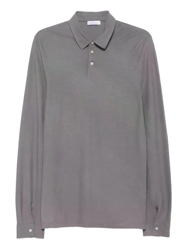 GRAN SASSO Long-sleeves Polo Shirt - Grey