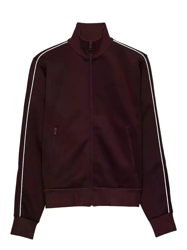 Prada Stripe-detail Zip-fastening Track Jacket - Red