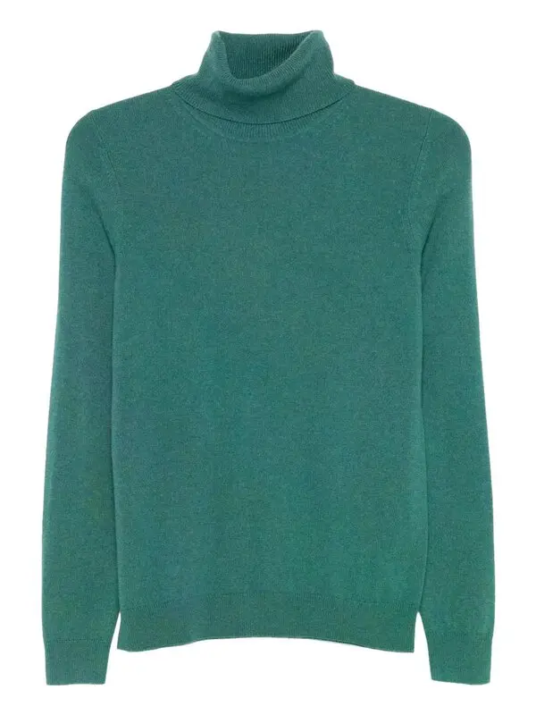 Eric Bompard Roll-neck Cashmere Sweater - Green