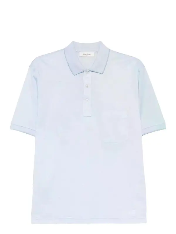 GRAN SASSO Cotton Polo Shirt - Blue