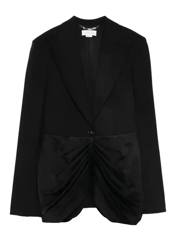 Stella McCartney Draped-front Blazer - Black