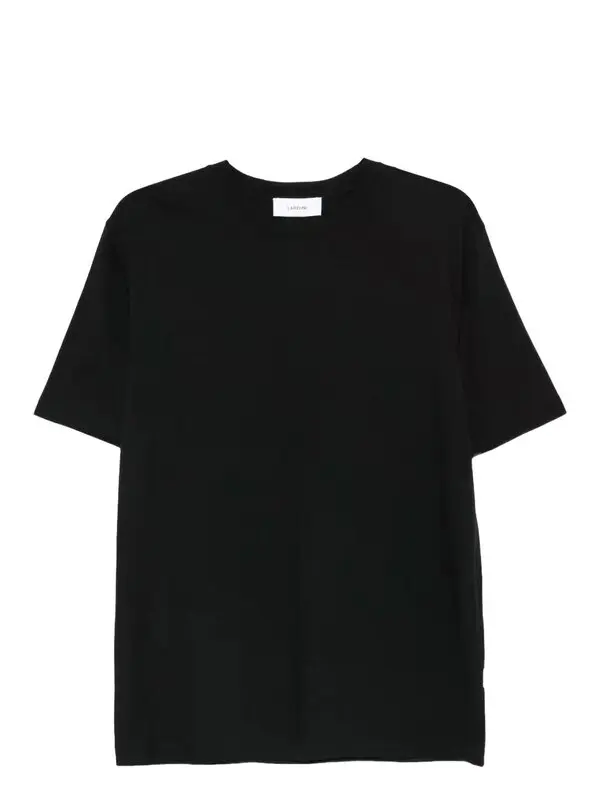 LARDINI Short-sleeve Cotton T-shirt - Black