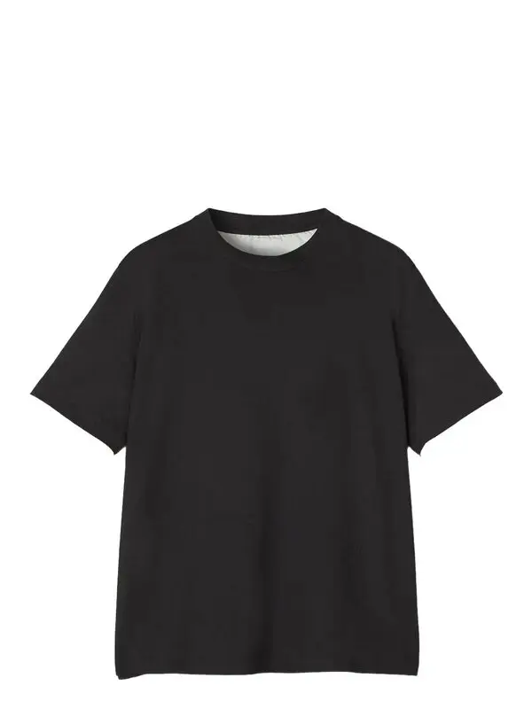 LANVIN Double-layered Cotton T-shirt - Black