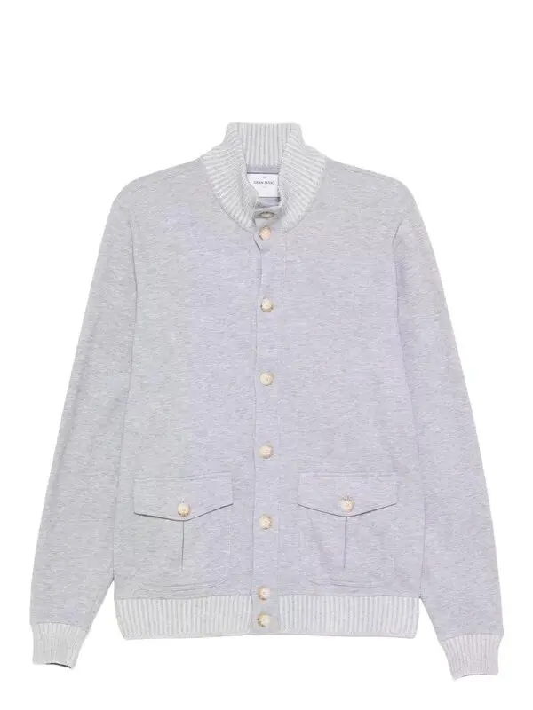 GRAN SASSO Button-fastening Ribbed-hem Jacket - Grey