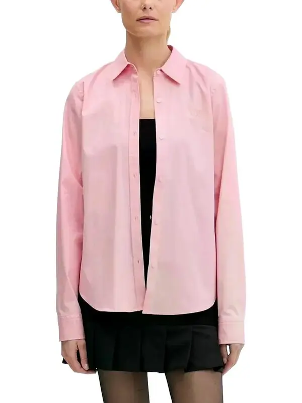 Hugo Logo-embroidered Shirt - Pink