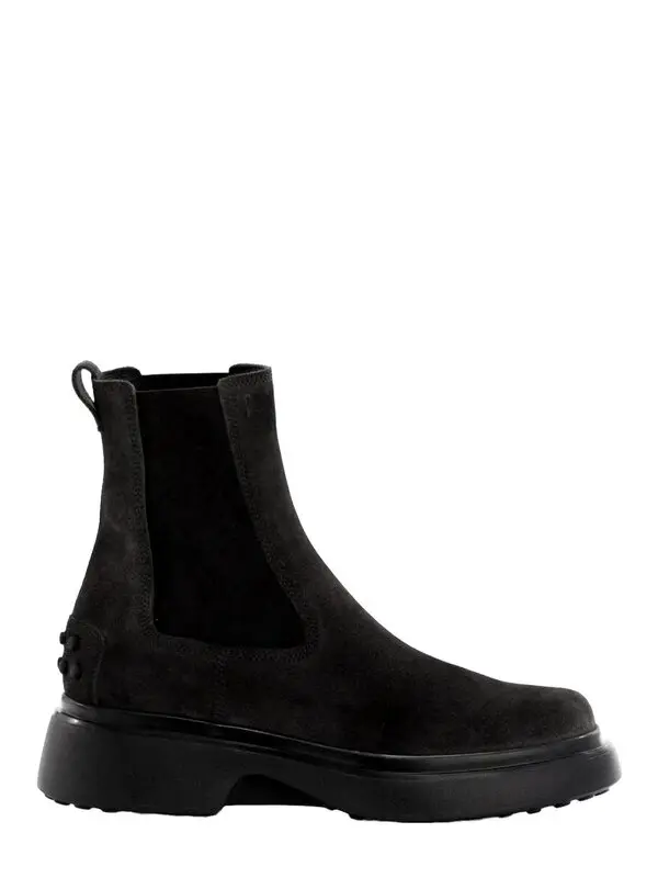 TOD'S Elastic-panelled Platform Boots - Black