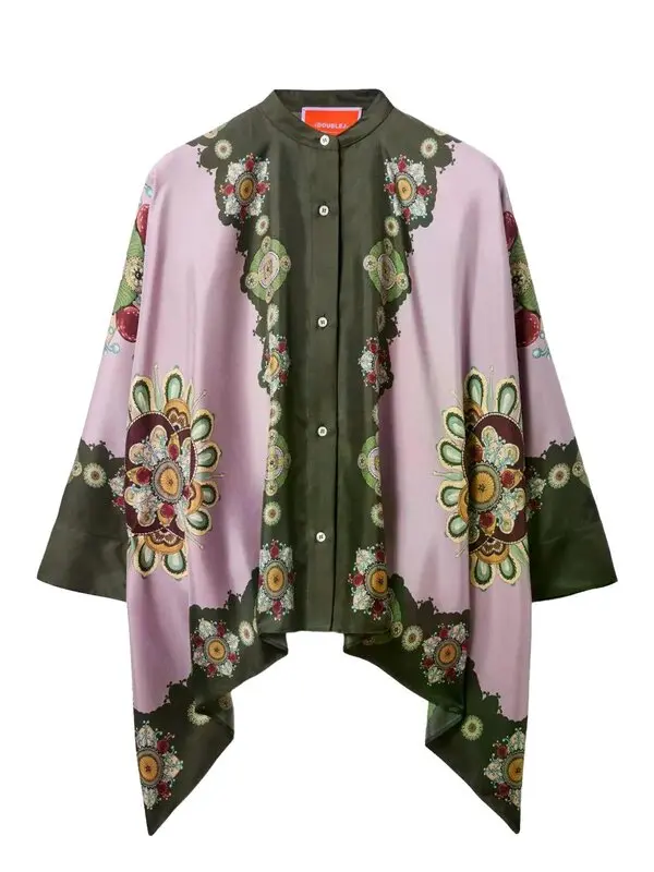 La DoubleJ Printed Silk Shirt - Pink
