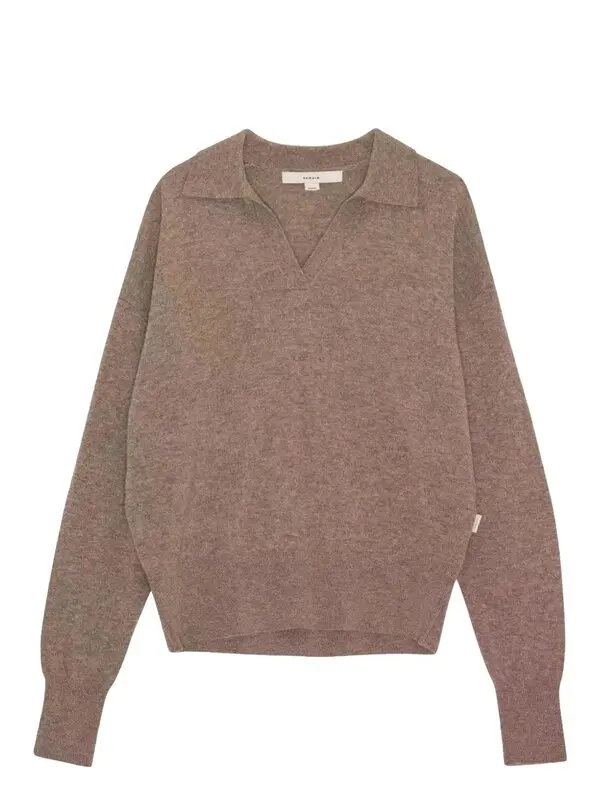 Remain Birger Christensen Polo-neck Wool Sweater - Brown