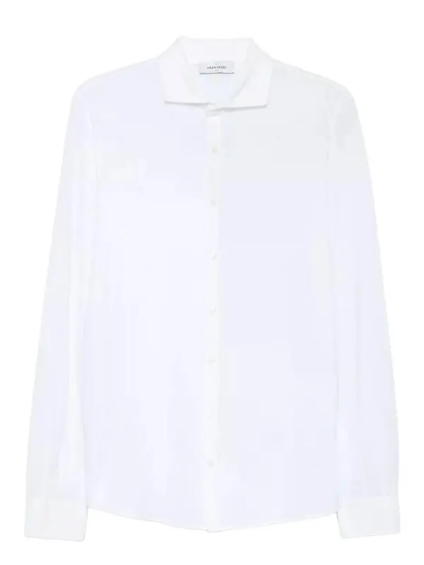 GRAN SASSO Button-down Cotton Shirt - White