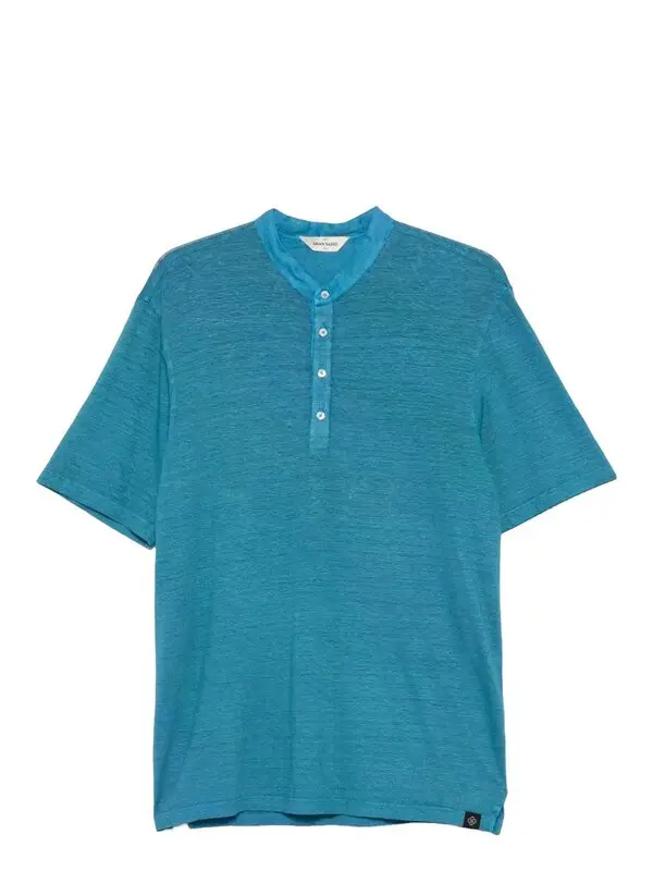 GRAN SASSO Henley Short-sleeves T-shirt - Blue