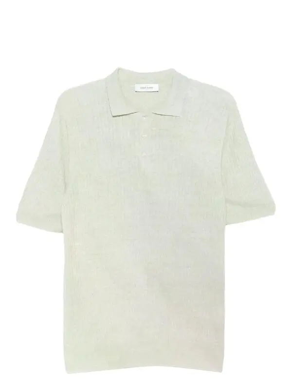 GRAN SASSO Ribbed Polo Shirt - Green