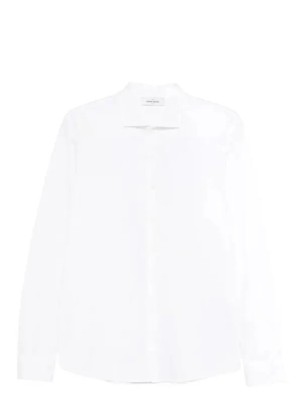 GRAN SASSO Long-sleeve Button-down Shirt - White