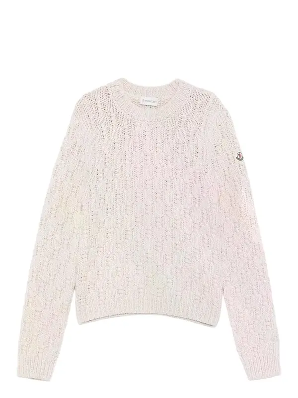 Moncler Textured Wool Cable-knit Sweater - Neutrals