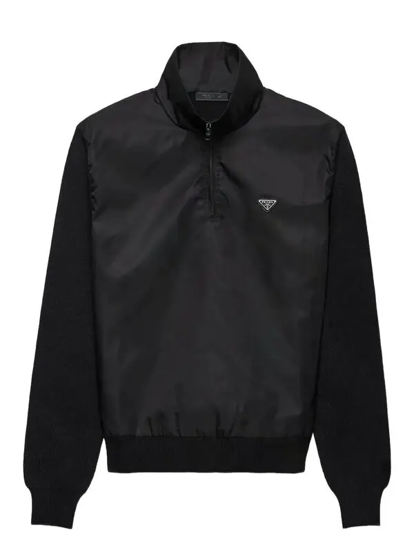 Prada Wool Half-zipper Sweater - Black