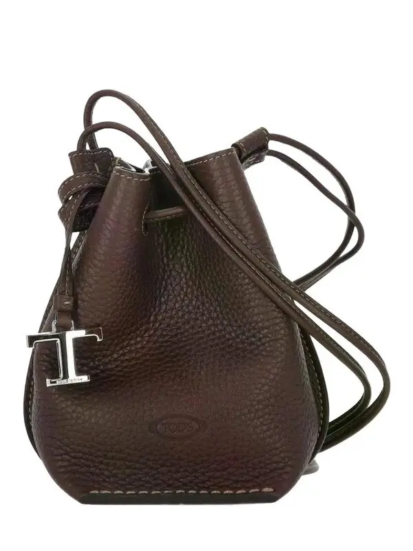 TOD'S Leather Bucket Bag - Brown