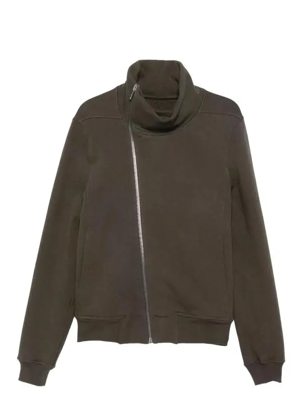 Rick Owens High-neck Zip-front Jacket - Green