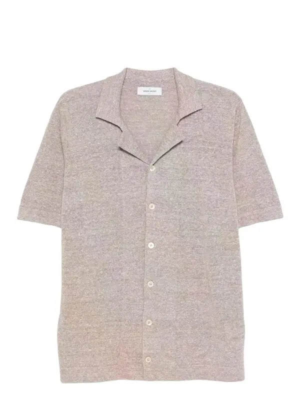 GRAN SASSO Linen-blend Shirt - Brown