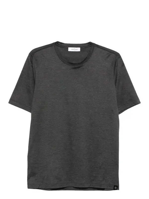 GRAN SASSO Crew-neck Cotton T-shirt - Grey