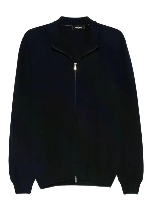 GRAN SASSO Zip-front Cashmere Cardigan - Blue