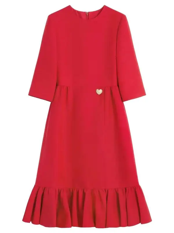 Valentino Garavani Midi Crepe Dress - Red