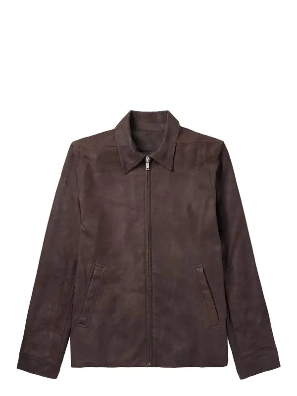 Rick Owens Brad Suede Jacket - Brown