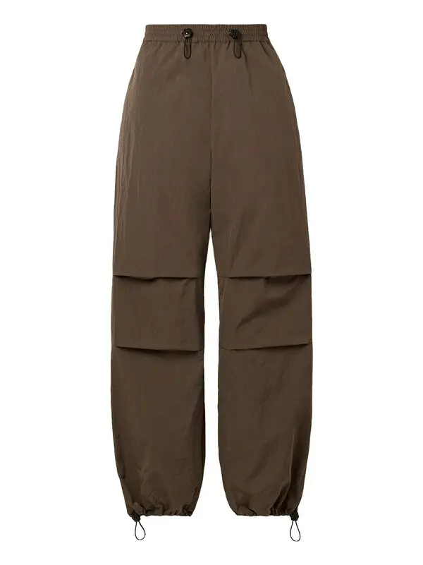 Cecilie Bahnsen Brooks Paneled Recycled-shell Track Pants - Brown