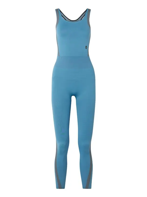 On Studio Open-back Ribbed Recycled Stretch Bodysuit - Blue