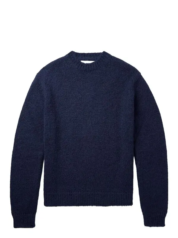 JIL SANDER Alpaca-blend Ribbed Knit Sweater - Blue
