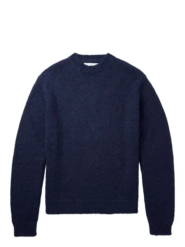 JIL SANDER Alpaca-blend Ribbed Sweater - Blue