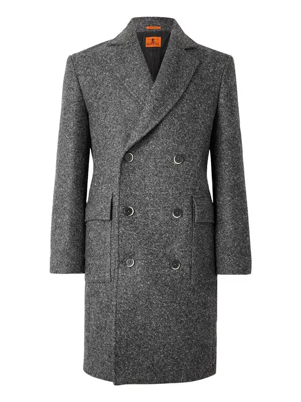 Barena Venezia Double-breasted Melton Wool-blend Coat - Gray
