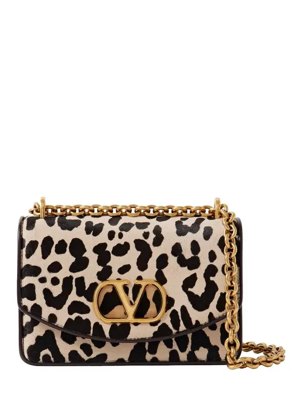 Valentino Garavani Vain Leopard-print Calf Hair Shoulder Bag - Animal Print