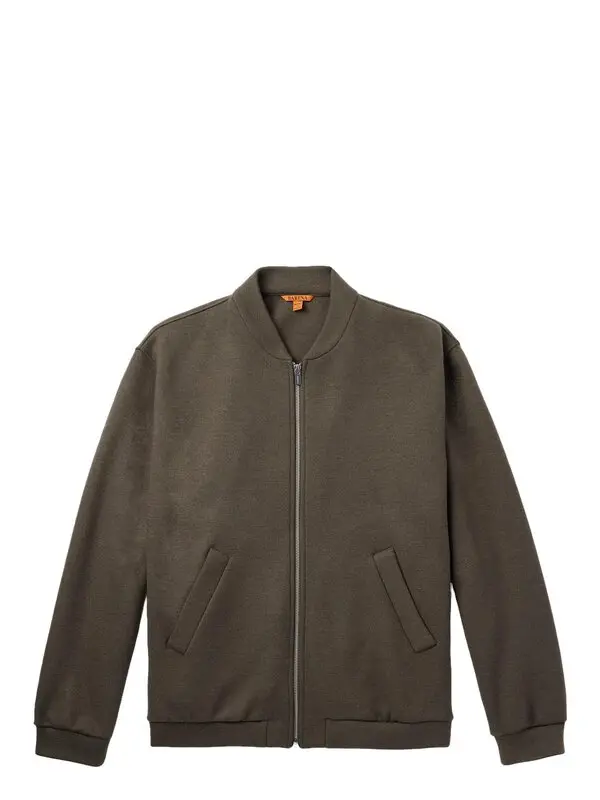 Barena Venezia Virgin Wool-blend Jersey Varsity Jacket - Brown