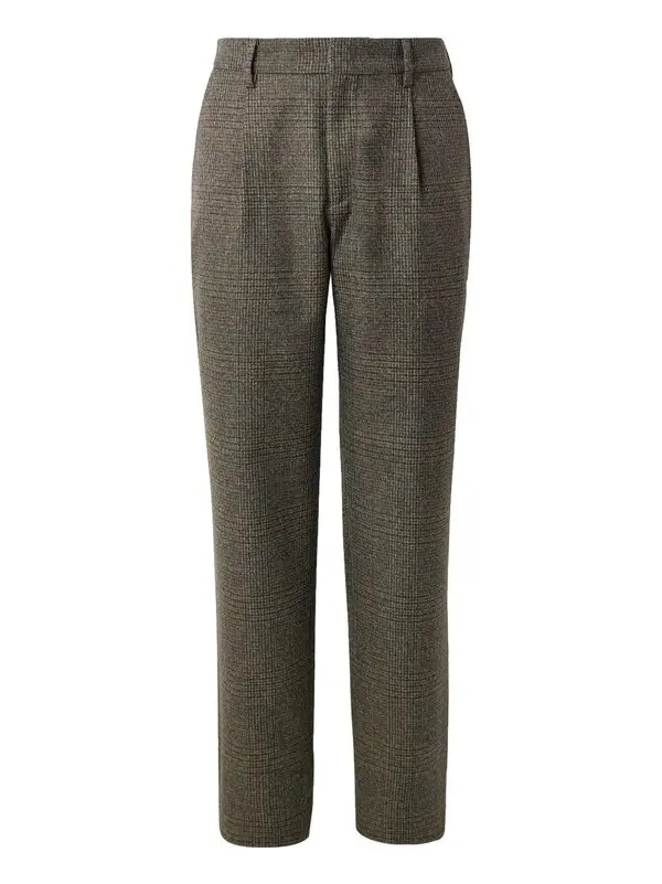 Barena Venezia Straight-leg Prince Of Wales Checked Virgin Wool Trousers - Gray