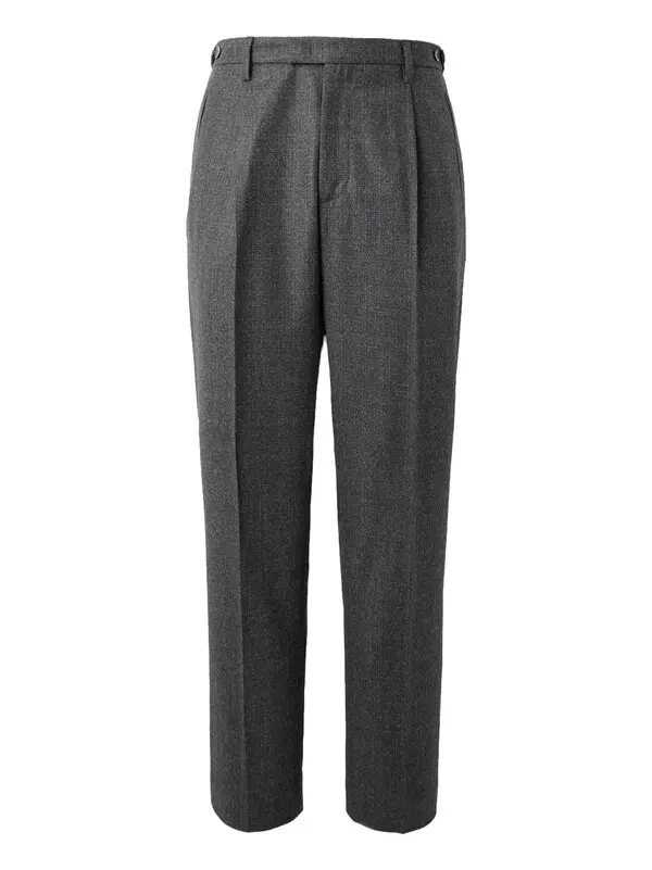 Barena Venezia Masco Slim-fit Straight-leg Pleated Trousers - Gray