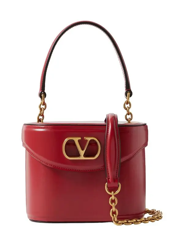 Valentino Garavani Vain Leather Shoulder Bag - Red