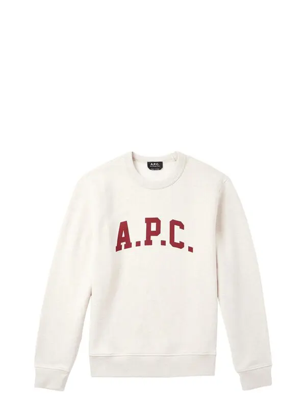 A.p.c. Sweet Harris Logo-print Sweatshirt - Neutrals