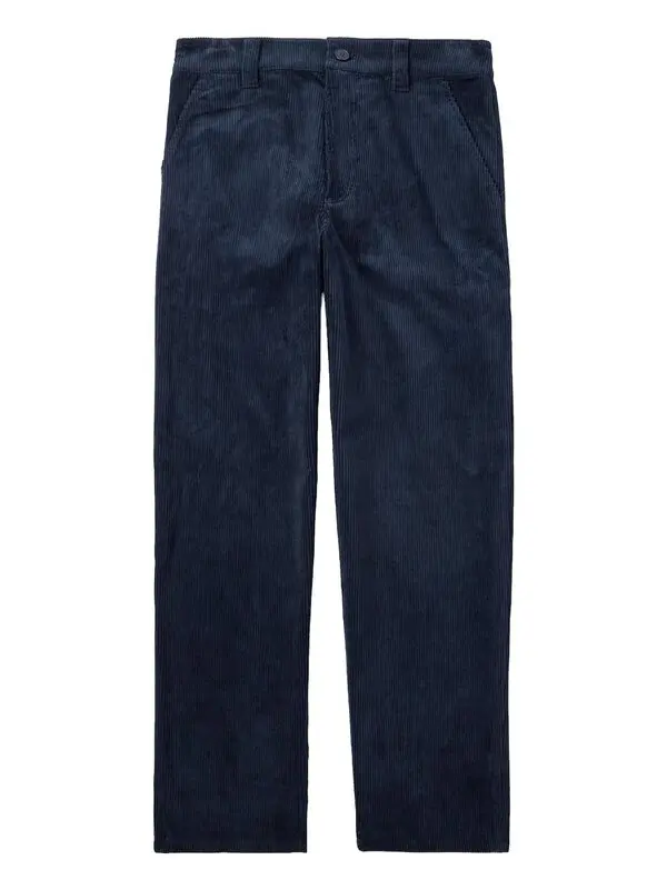 A.p.c. Fergus Straight-leg Cotton-blend Corduroy Trousers - Blue