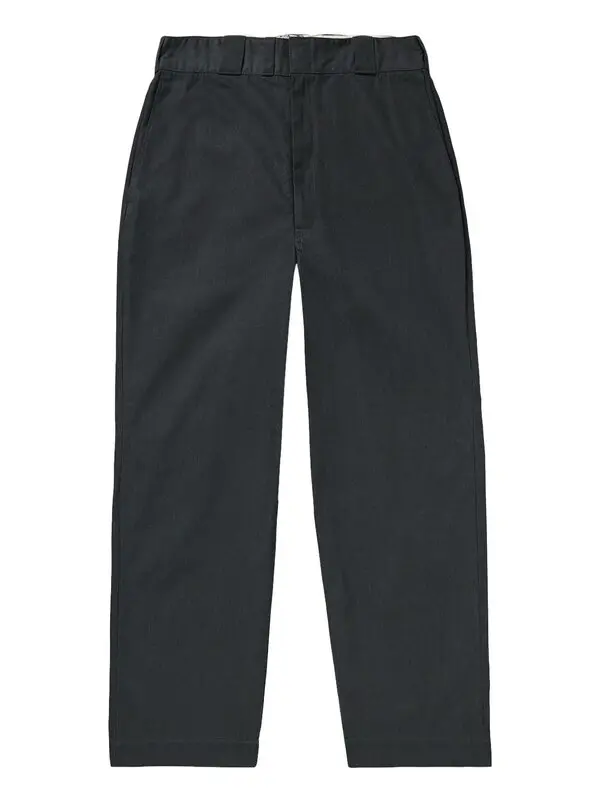 A.PRESSE Work Straight-leg Cotton-blend Chinos - Gray