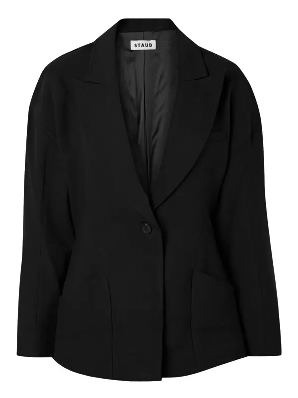 Staud Cole Woven Blazer - Black