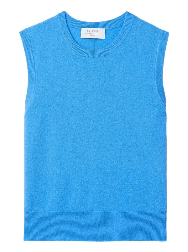 LA LIGNE Liam Cashmere Tank - Blue