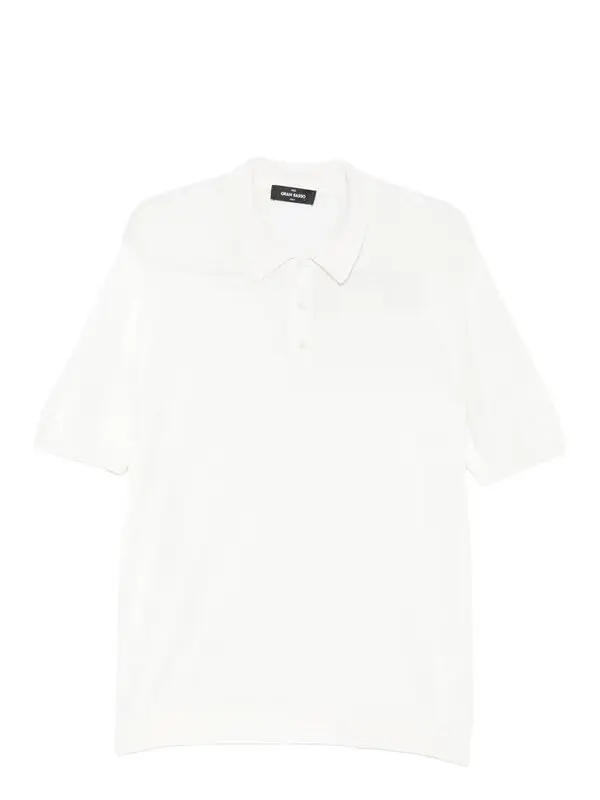 GRAN SASSO Short-sleeve Polo Shirt - White