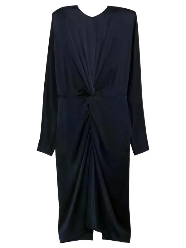 Stella McCartney Twist-front Long-sleeve Midi Dress - Blue