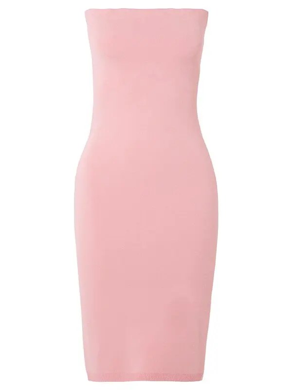 Jacquemus The Sera Strapless Knit Midi Dress - Pink