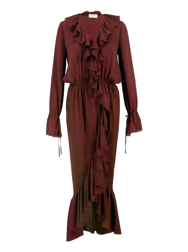 Saint Laurent Silk Dress - Red