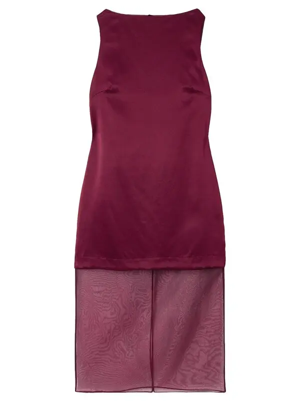 ESSE STUDIOS Rio Silk-satin Midi Dress - Burgundy